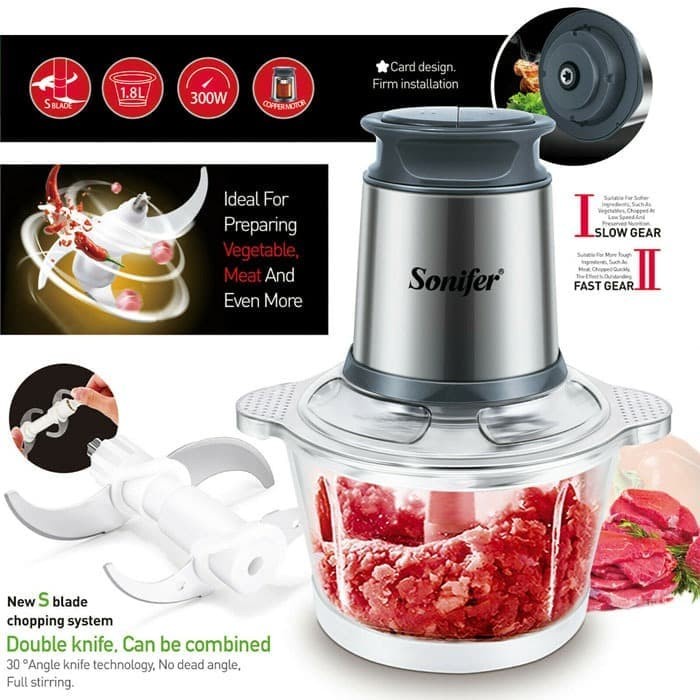 Jual Sonifer Food Chopper SF-8057 Glass - Kaca | Shopee Indonesia