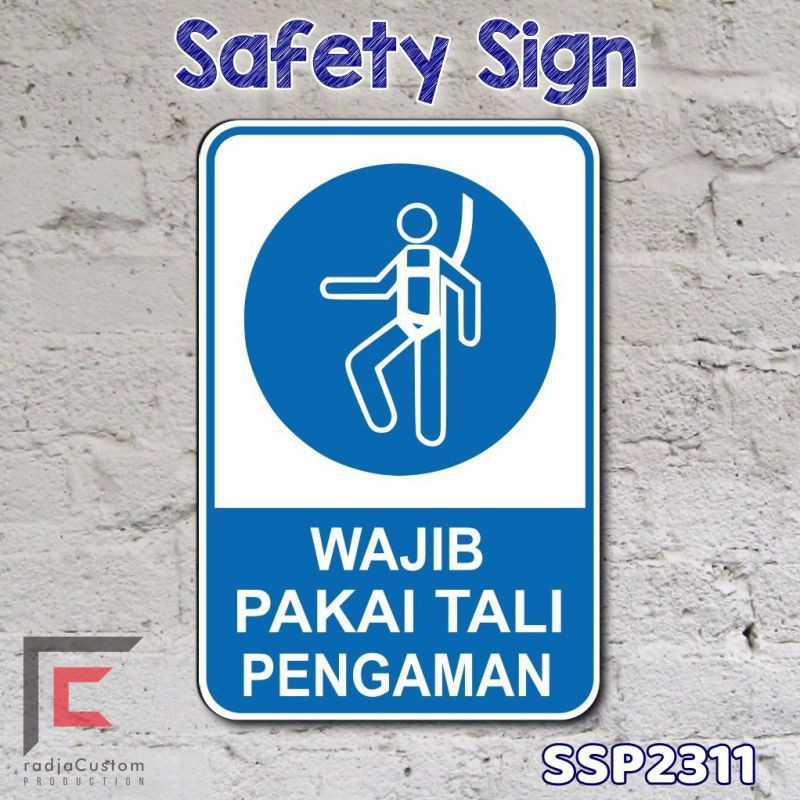Jual RadjaCustom Safety Sign Label Rambu Petunjuk K3 EESH - Wajib Pakai ...