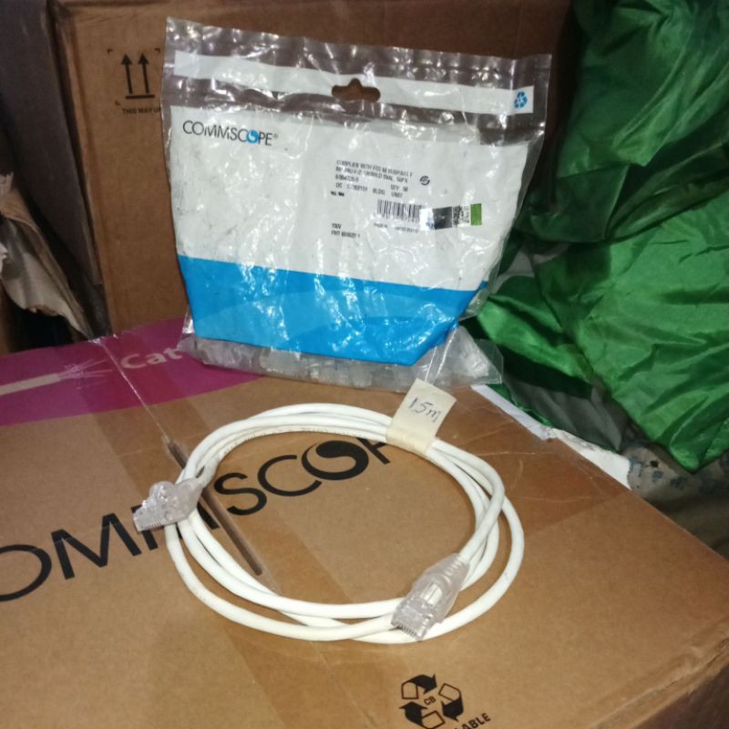 Jual KABEL LAN UTP Cat.5e COMMSCOPE 1,5 Meter +Rj45 | Shopee Indonesia