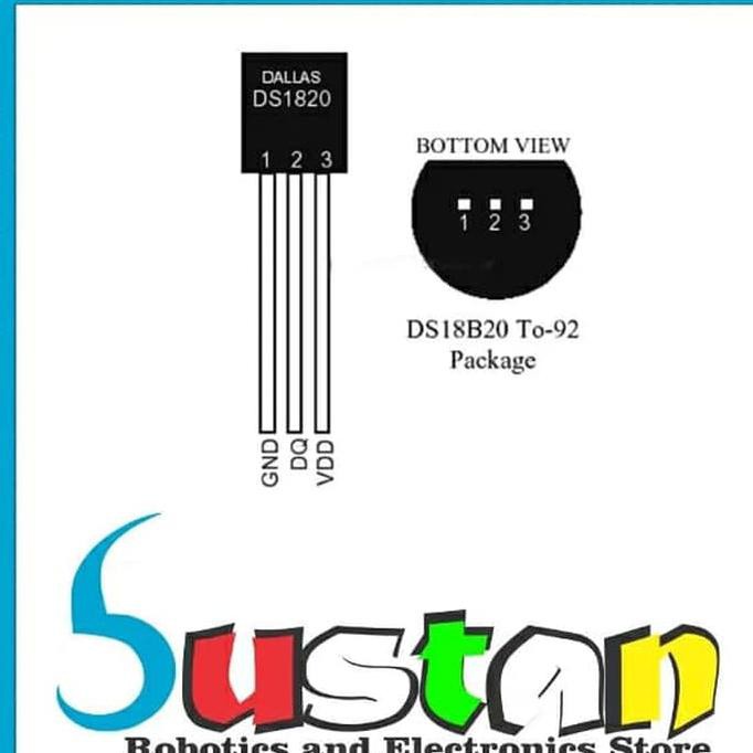 Jual Ds18B20 To-92 Dallas Temperature Suhu Sensor Compatible For ...
