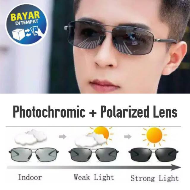 Jual Kacamata siang malam Photocromic anti silau pria wanita - Kacamata Polarized Fashion Keren ...
