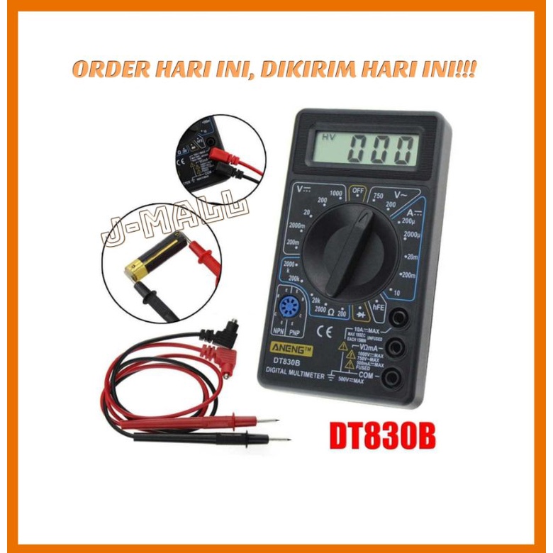 Jual Alat Ukur Kelistrikan Multimeter Multitester Avometer DT-830B ...