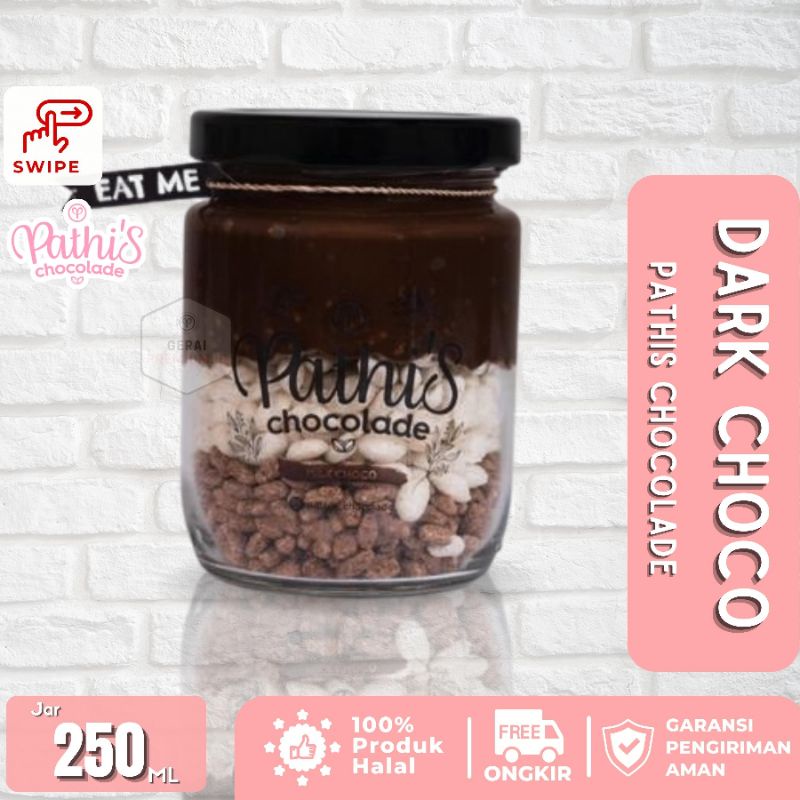 Jual Choco Jar Pathis Chocolade Cokelat Lumer Crunchy - DARK CHOCO ...
