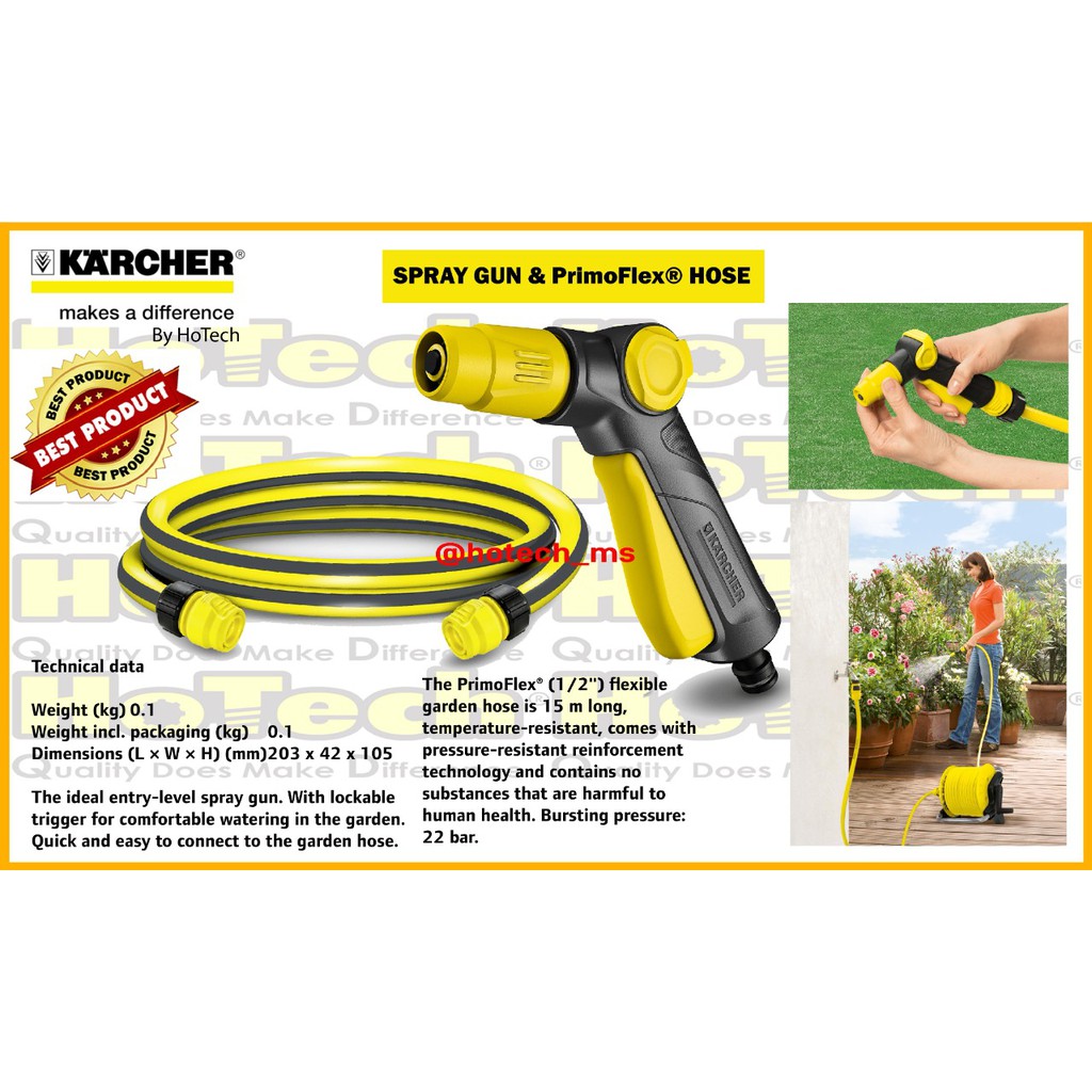 Jual Karcher Spray Gun Set | Spray Gun With PrimoFlex Hose | Selang Air ...