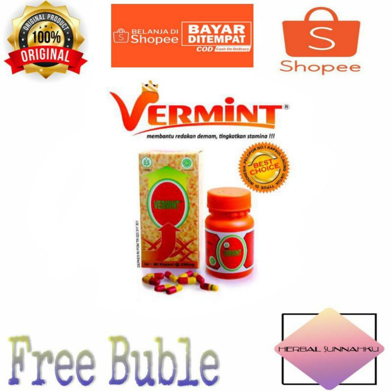 Jual Vermint // Vermin // Obat Penyakit Tifus/ Tipes / Typus 30 Kapsul ...
