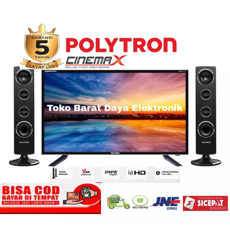 Jual LED POLYTRON Digital TV 32 Inch 32TV0755 TV LED Polytron Digital + Speaker Tower 0932 ...