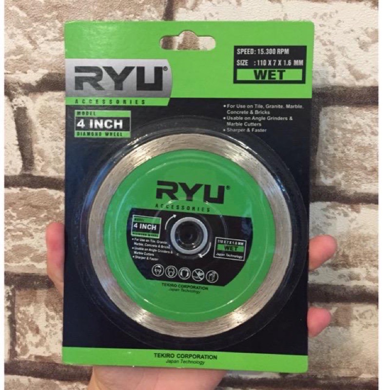 Jual Mata Potong Keramik 4 Inch Ryu Wet Diamond Wheel Ryu | Shopee ...
