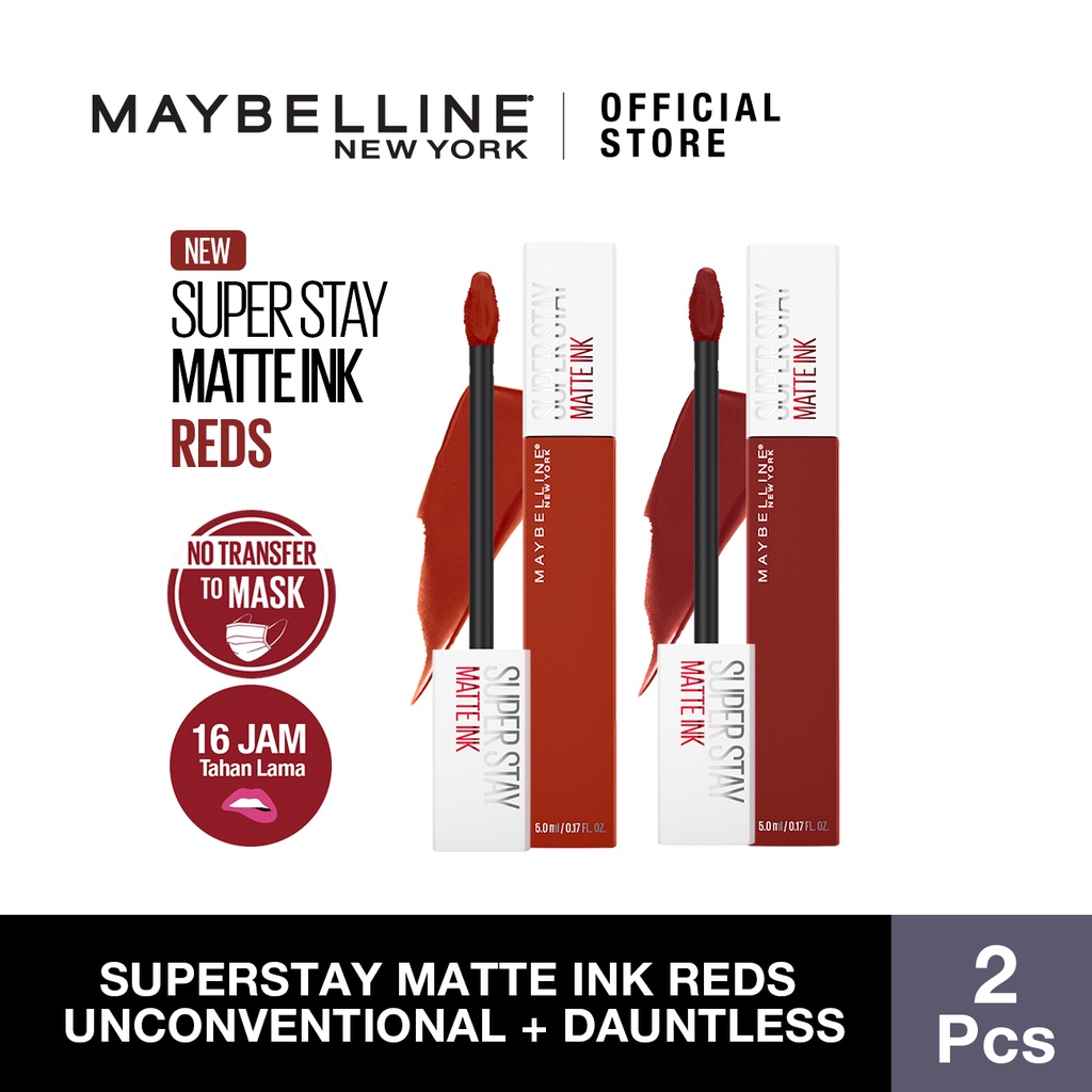 Jual Maybelline Superstay Matte Ink Liquid Lipstick Unconventional And Dauntless Tahan Lama 24