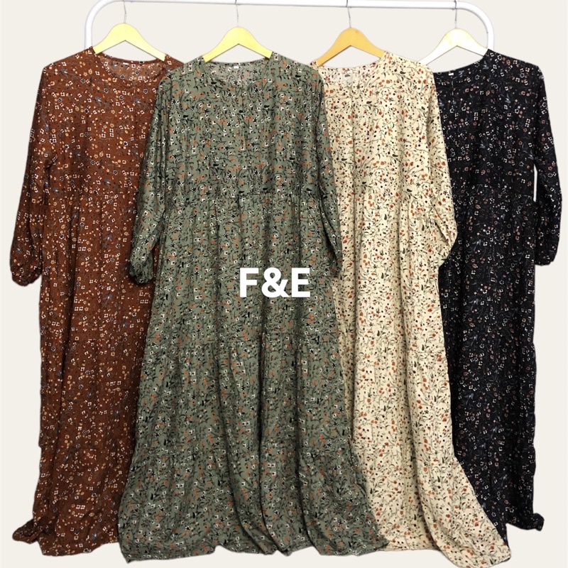 Jual Gamis Susun Motif Bunga Rayon Viscos Premium Jumbo | Shopee Indonesia