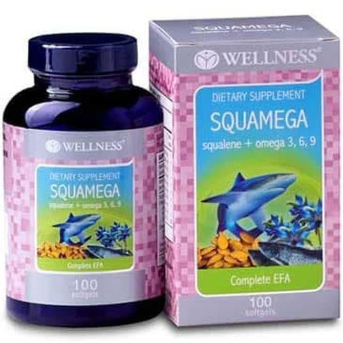 Jual Hmn4 Wellness Squamega Squalene Omega 3 6 9 Fish Salmon Oil - 100 ...