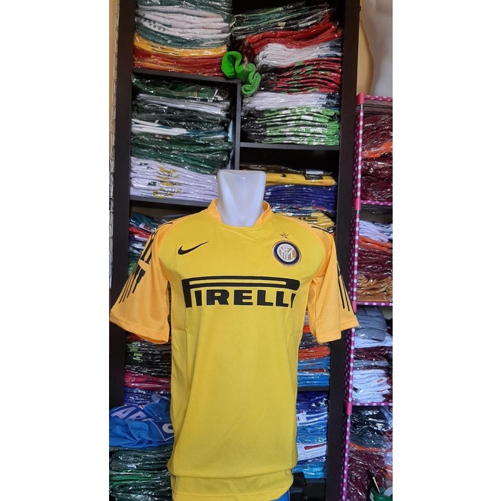Jual Jersey Retro GK Intermilan Kuning Pirelli | Shopee Indonesia