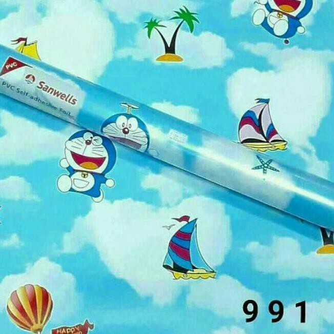 Jual Wallpaper Sticker Dinding Doraemon Awan - 45cm x 10meter ...