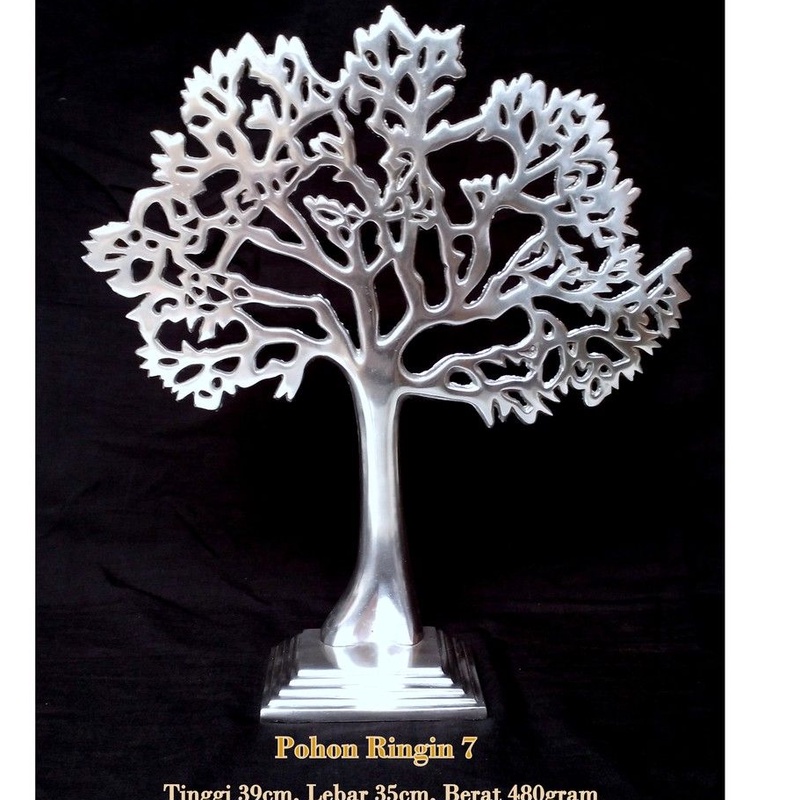Jual Pohon Aluminium Silver Tinggi 39cm / Dekorasi Villa / Pohon ...