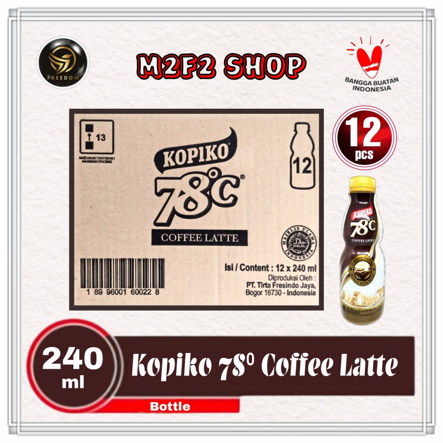 Jual Kopiko 78° C Coffee Latte Botol Pet - 240 ml Kemasan Karton ...