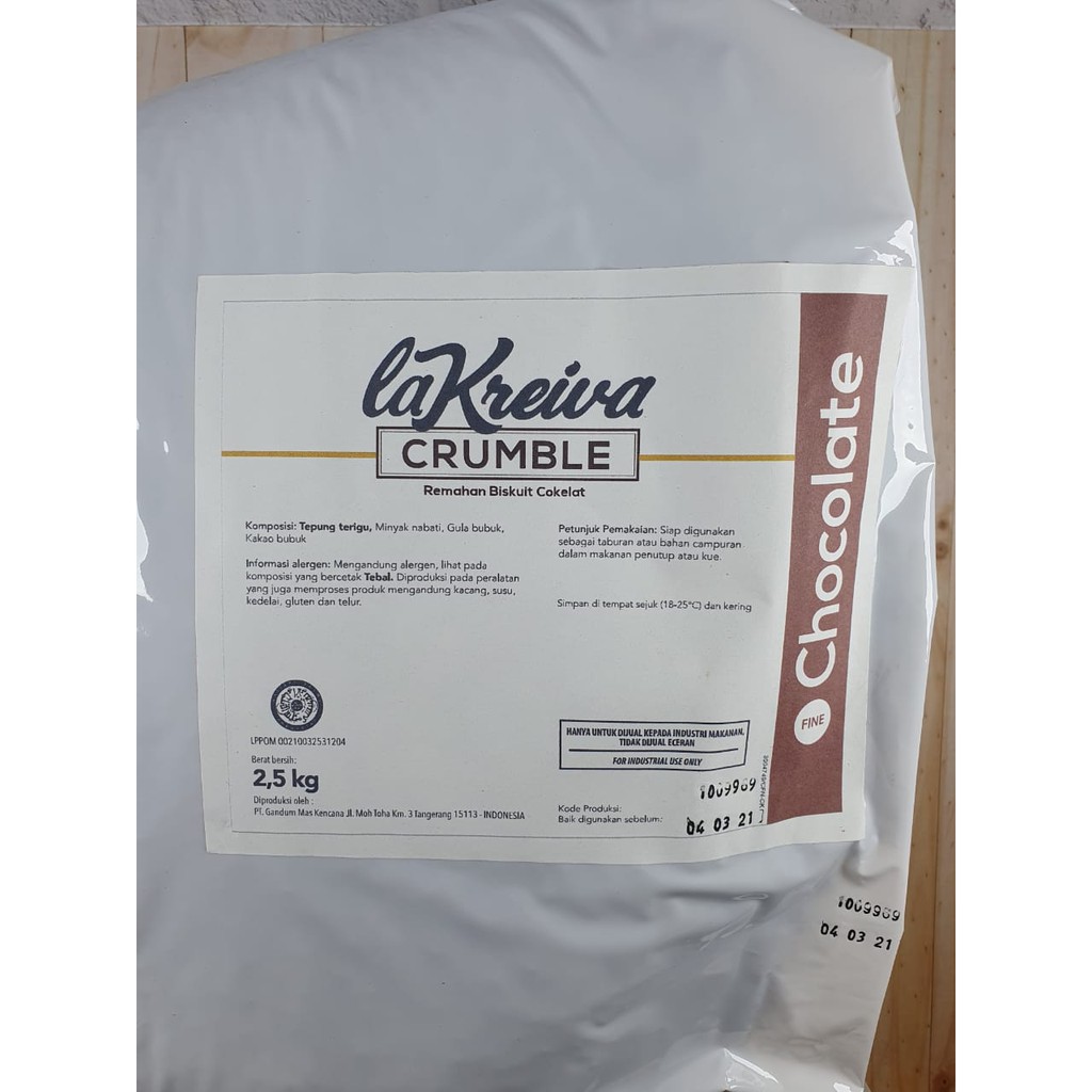 Jual La Kreiva Coklat Crumble Fine 500Gr / Remahan Biskuit | Shopee ...