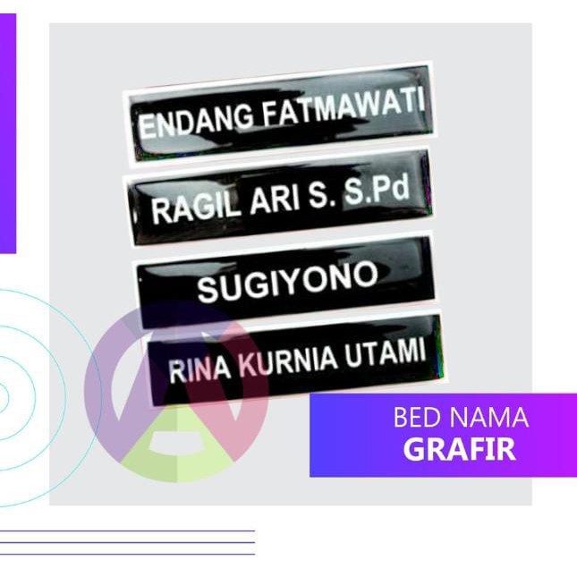 Jual Name Tag Grafik / Bed Nama / Nama Tag | Shopee Indonesia