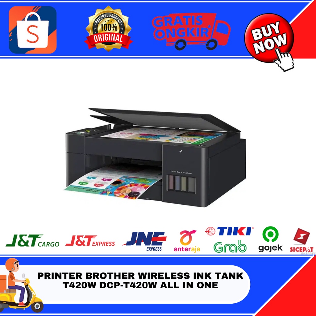 Jual PRINTER BROTHER T420W DCP-T420W ALL IN ONE WIRELESS INK TANK ...
