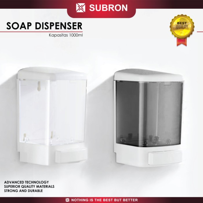 Jual SUBRON Soap Dispenser Besar 1000ml Wadah Tempat Sabun Cair Shampo ...