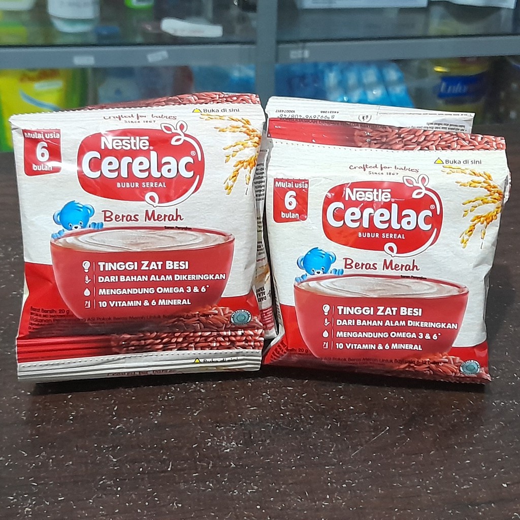 Jual Nestle Cerelac bubur bayi sachet isi 20gr. MPASI beras merah ...
