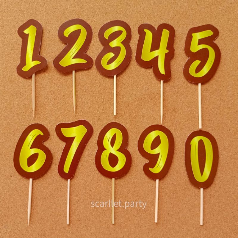Jual TOPPER CAKE ANGKA HIASAN DEKORASI KUE UMUR ULANG TAHUN ULTAH HBD ...