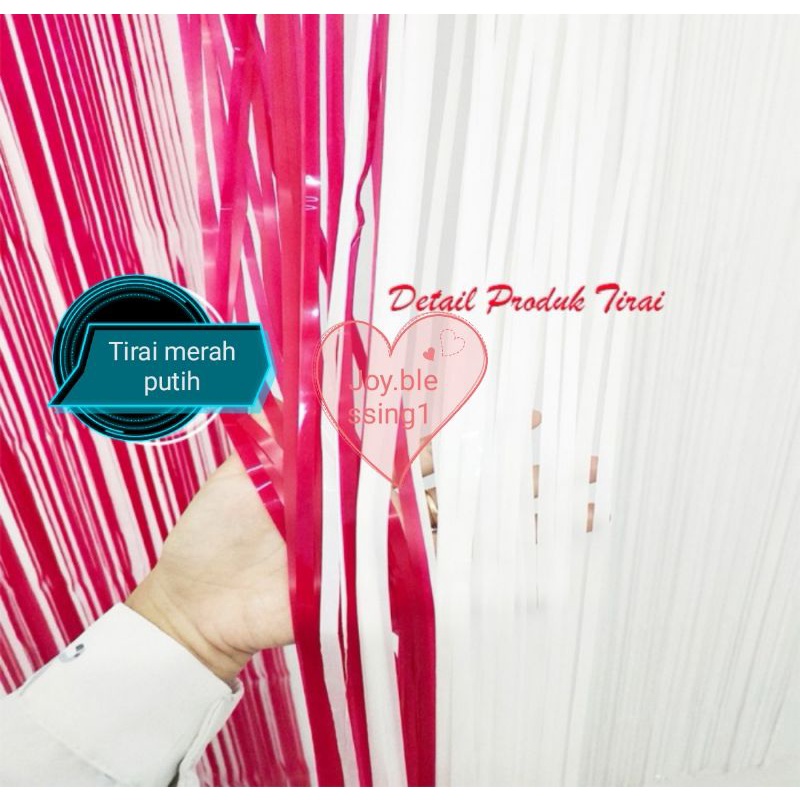 Jual TIRAI FOIL MERAH PUTIH/TIRAI FOIL MERAH SILVER/TIRAI RUMBAI HUT RI ...