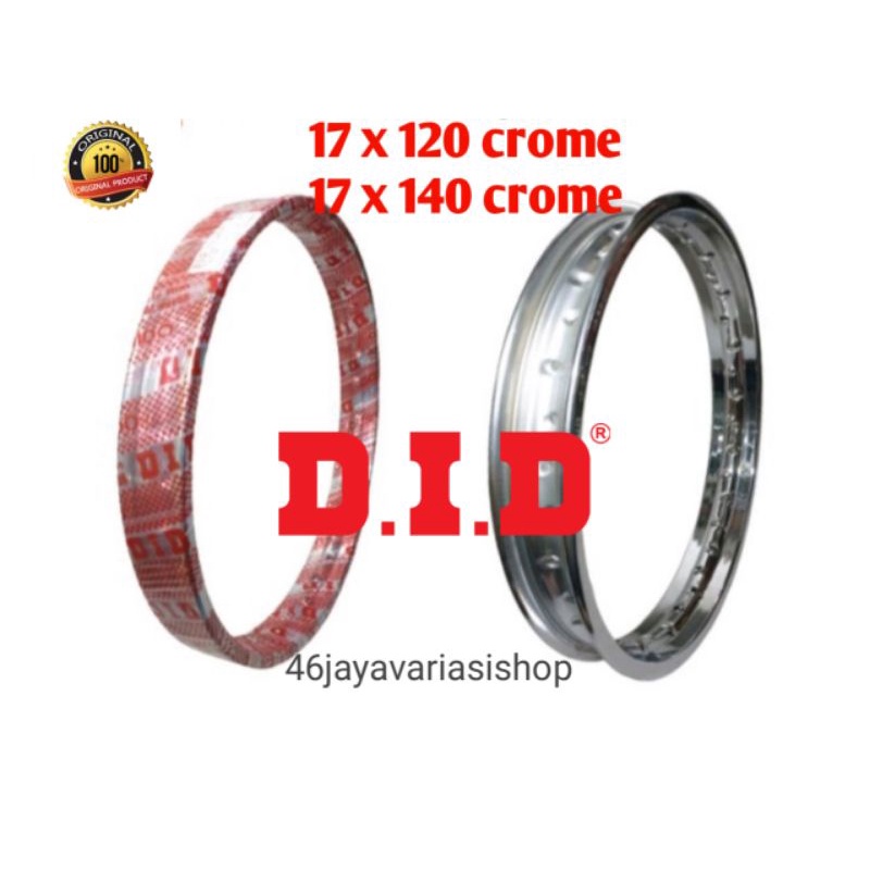 Jual VELG PELAK PELEK RIM DID RING 17 X 120 /140 /160 CROME ASLI DID ...