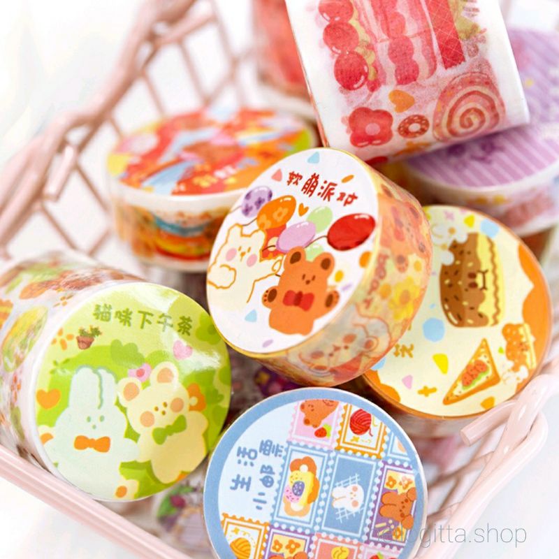 Jual WASHI TAPE CUTE CARTOON/WASHI TAPE CREATIVE SCRAPBOOKING/WASHI ...