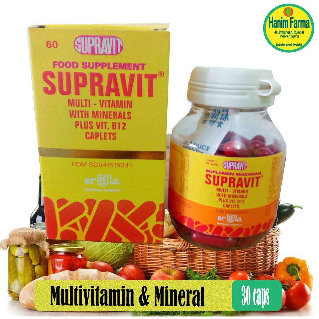 Jual Supravit Multivitamin & Mineral 60 kaps | Shopee Indonesia