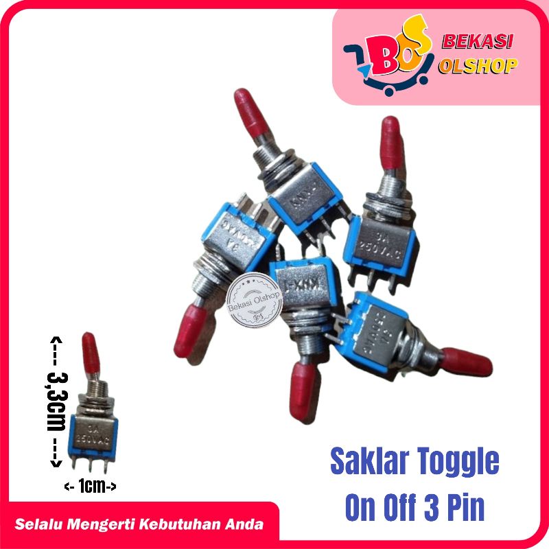 Jual SAKLAR TOGGLE / SWITCH SAKLAR TOGGLE / SAKLAR TOGEL ON OFF MINI 3 ...