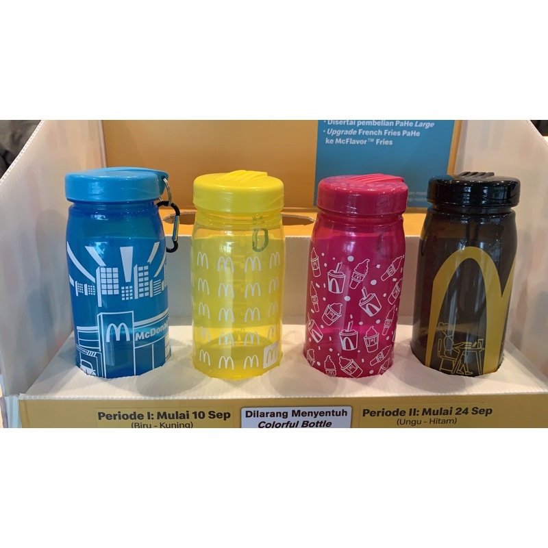 Jual Botol McDonalds McD . Colorful Bottle McD McDonalds, botol minum ...