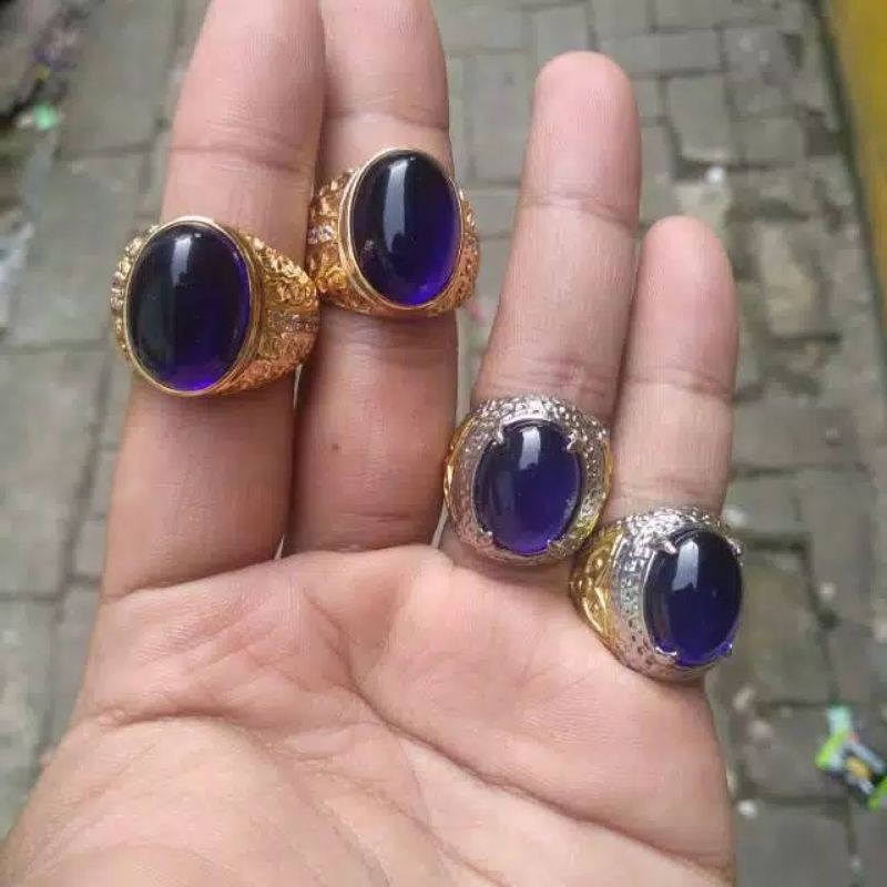 Jual Cincin Batu King Blue Sapphire (S) | Shopee Indonesia