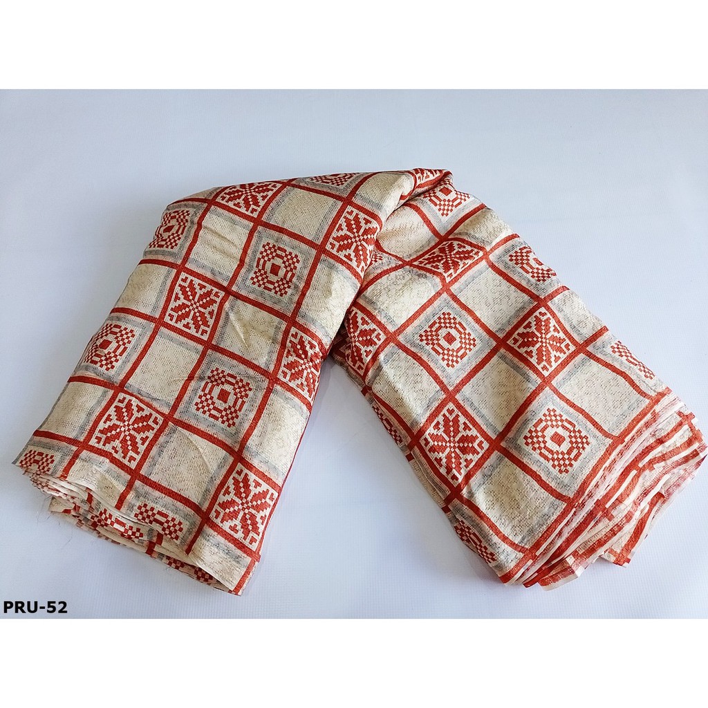 Jual Kain Tenun Dobby Batik Bugis Makassar Kuning Merah Bata -Tenun ...