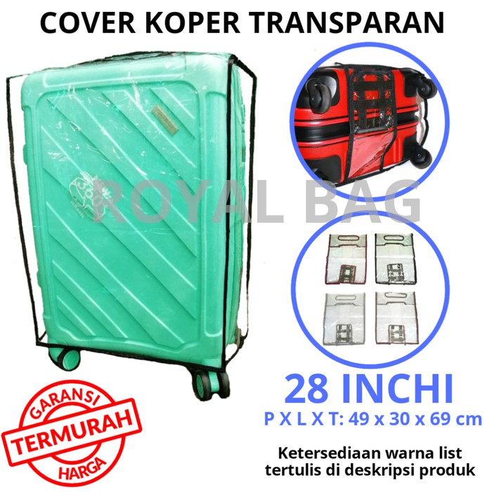 Jual COVER PLASTIK SARUNG TRANSPARAN KOPER 28 INCHI 28IN ANTI AIR ...
