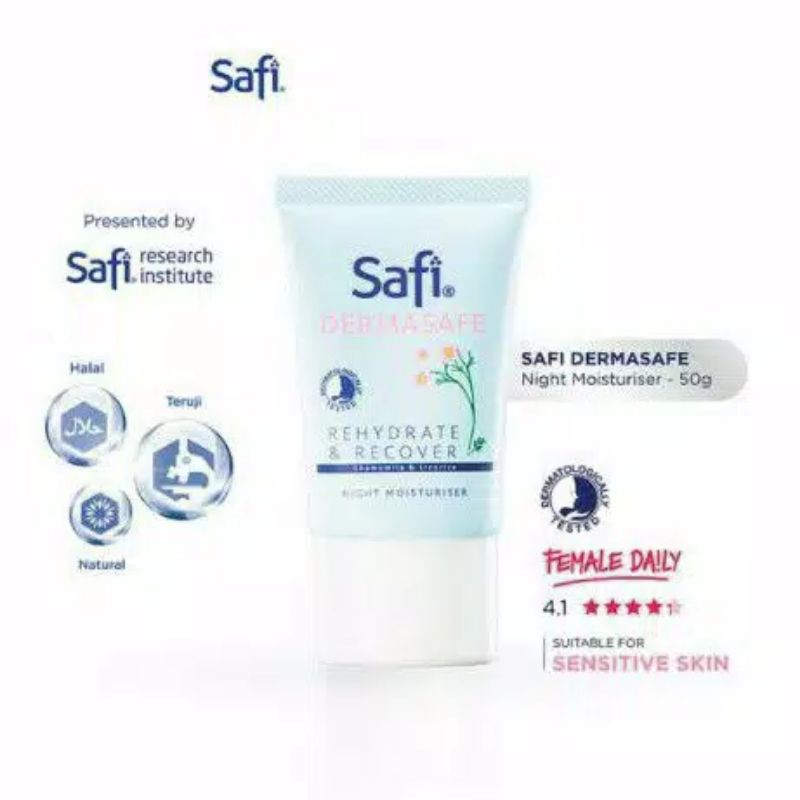 Jual SAFI Dermasafe Night Moisturiser 50g ( EXP 04/2024 ) | Shopee ...