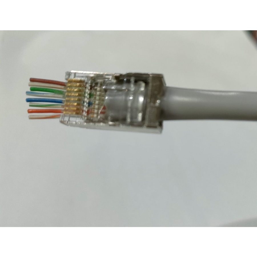 Jual KONECTOR RJ45 CAT6 ANTI GAGAL - Konektor cat6 RJ 45 PASSTHRU isi ...