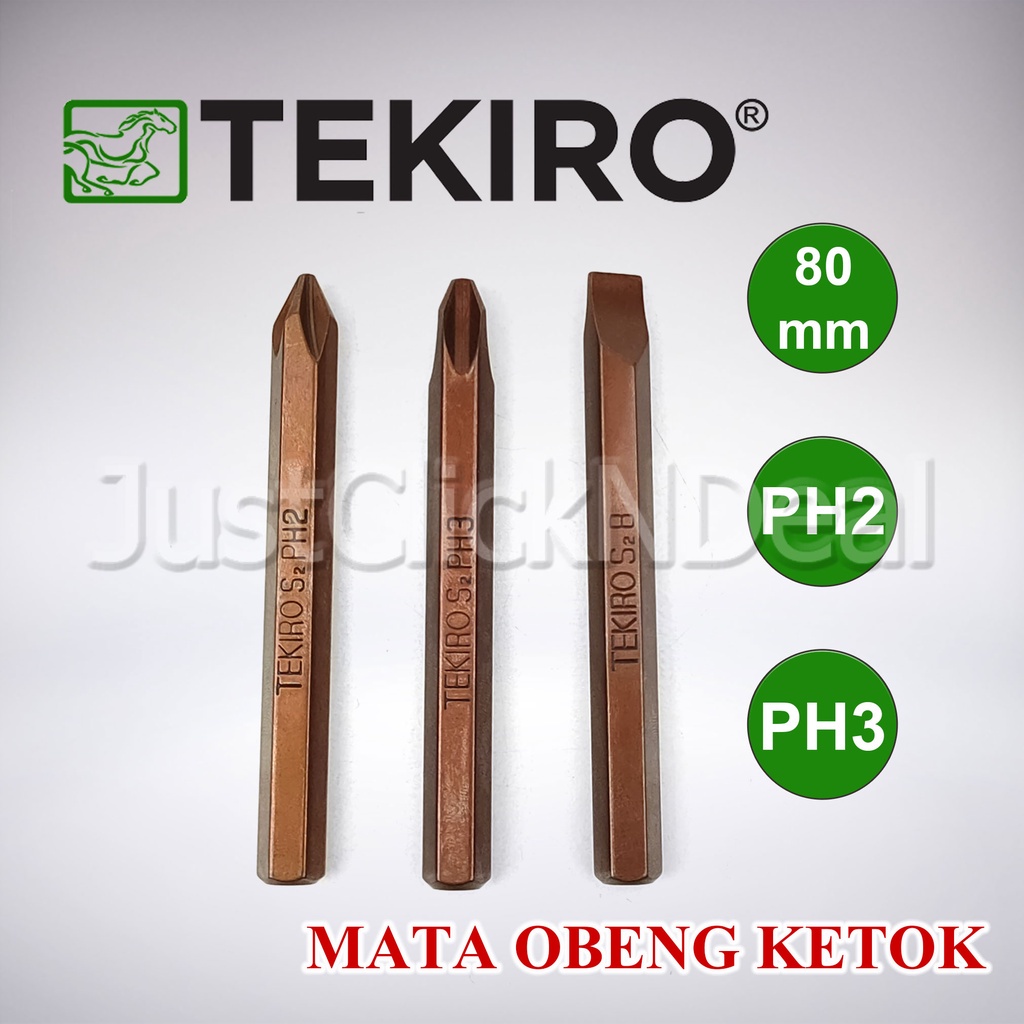 Jual Tekiro Mata Obeng Ketok Plus Minus PH2 PH3 8 x 80 mm Magnetic ...