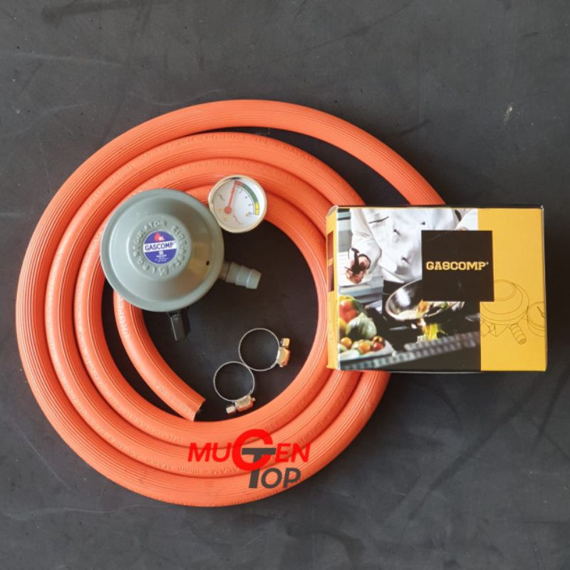 Jual Paket Selang Gas Orange 2 Meter dan Regulator Tekanan Rendah ...