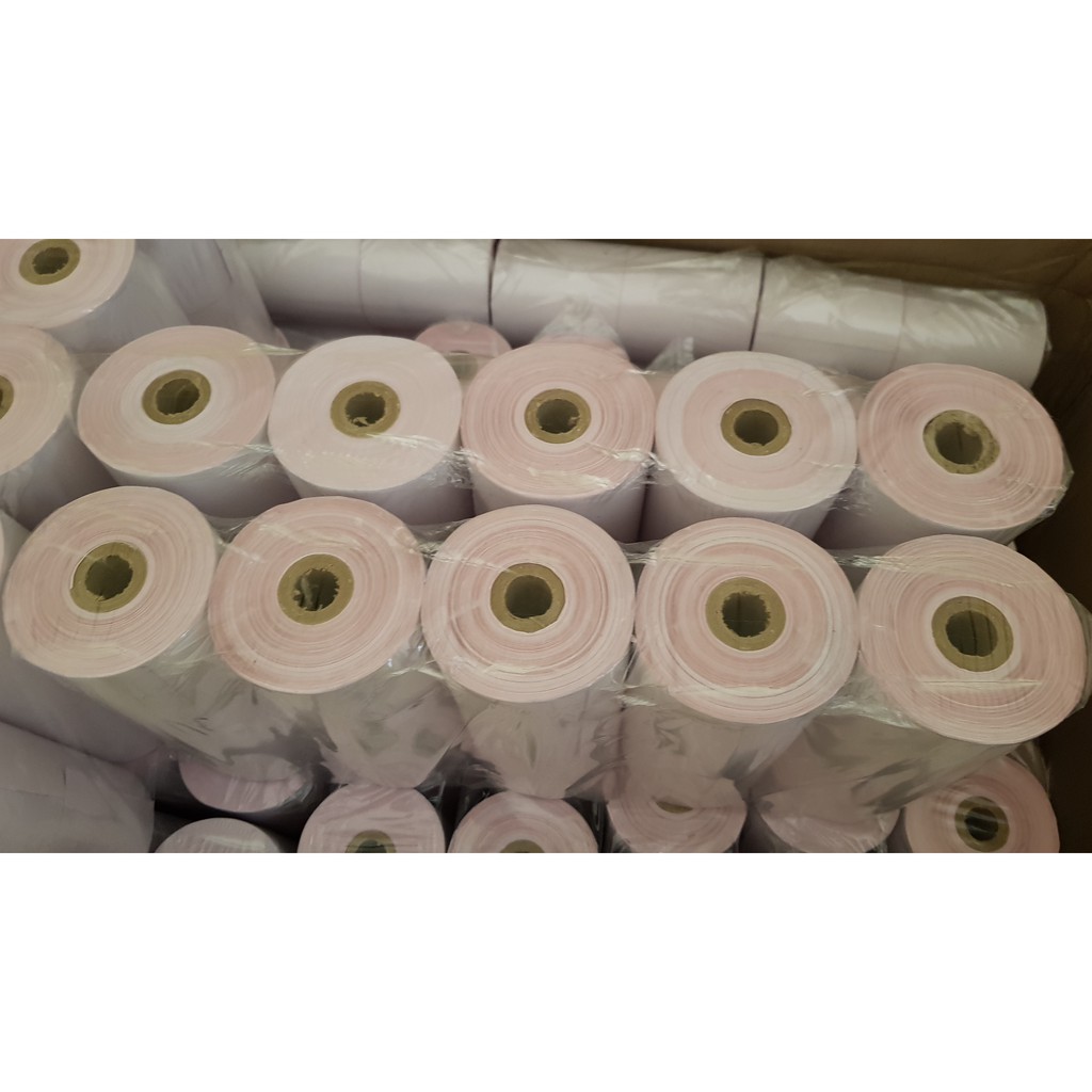Jual WOYA Kertas Kasir Struk Paper Roll HVS NCR 2PLY 75x65mm POS ...