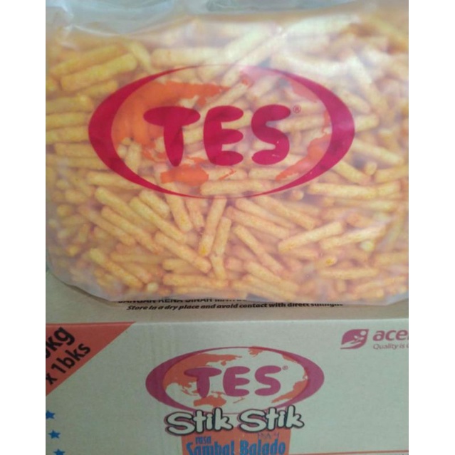 Jual {250g} { free Buble wrap} stik balado merk test / camilan ringan ...