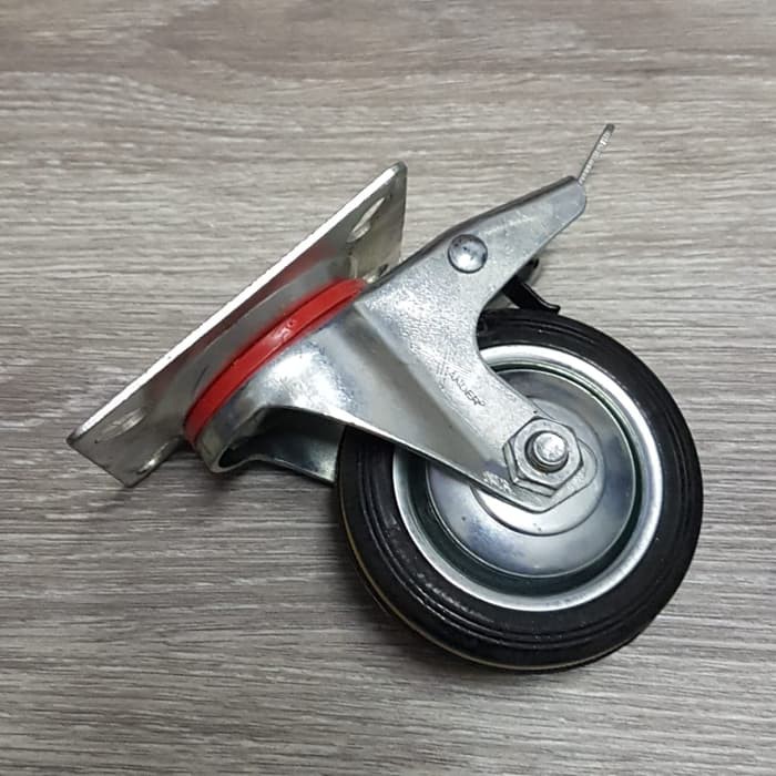 Jual Xander Roda Karet Hidup Rem 3 inch - Roda Etalase Troli Trolley ...