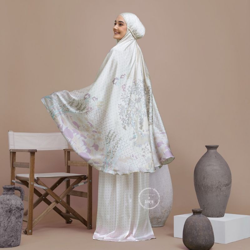 Jual Mukena travel printing Miraya X senya raya Ivory (SOLD OUT ...