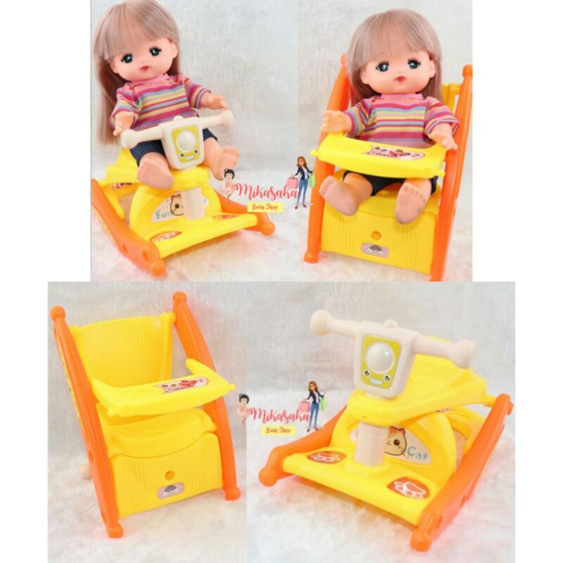 Jual [2 IN 1] Highchair + Rocking Horse + Musik Boneka Baby Alive dan ...
