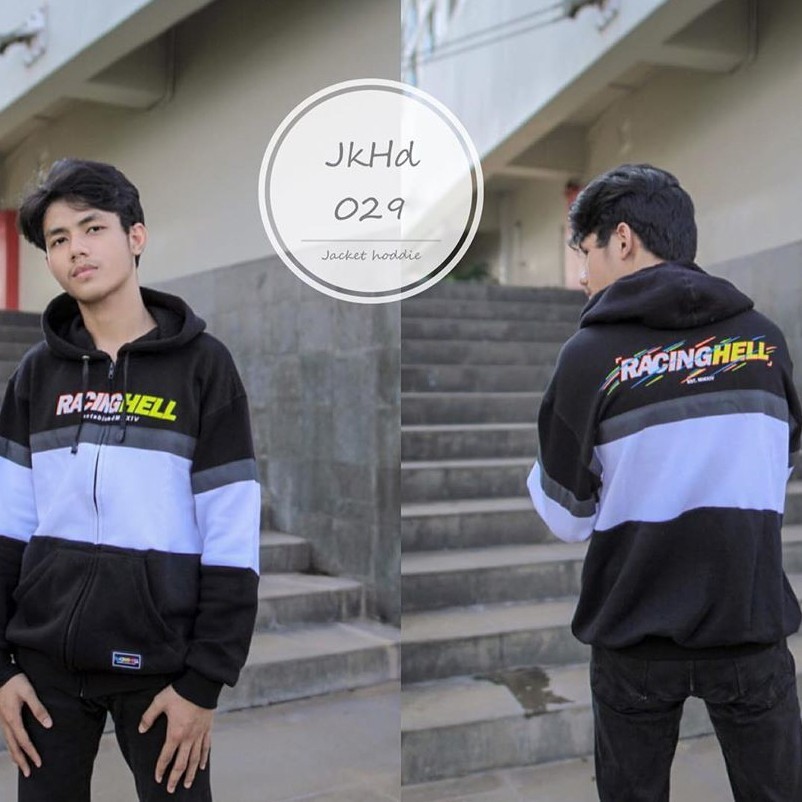 Jual JAKET HOODIE RACING HELL 029 / JAKET RACINGHELL | Shopee Indonesia