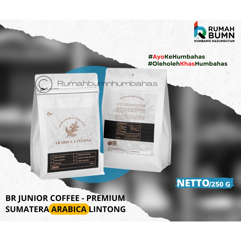 Jual BR JUNIOR COFFEE - SUMATERA ARABICA LINTONG 250 Gr / OLEH - OLEH ...