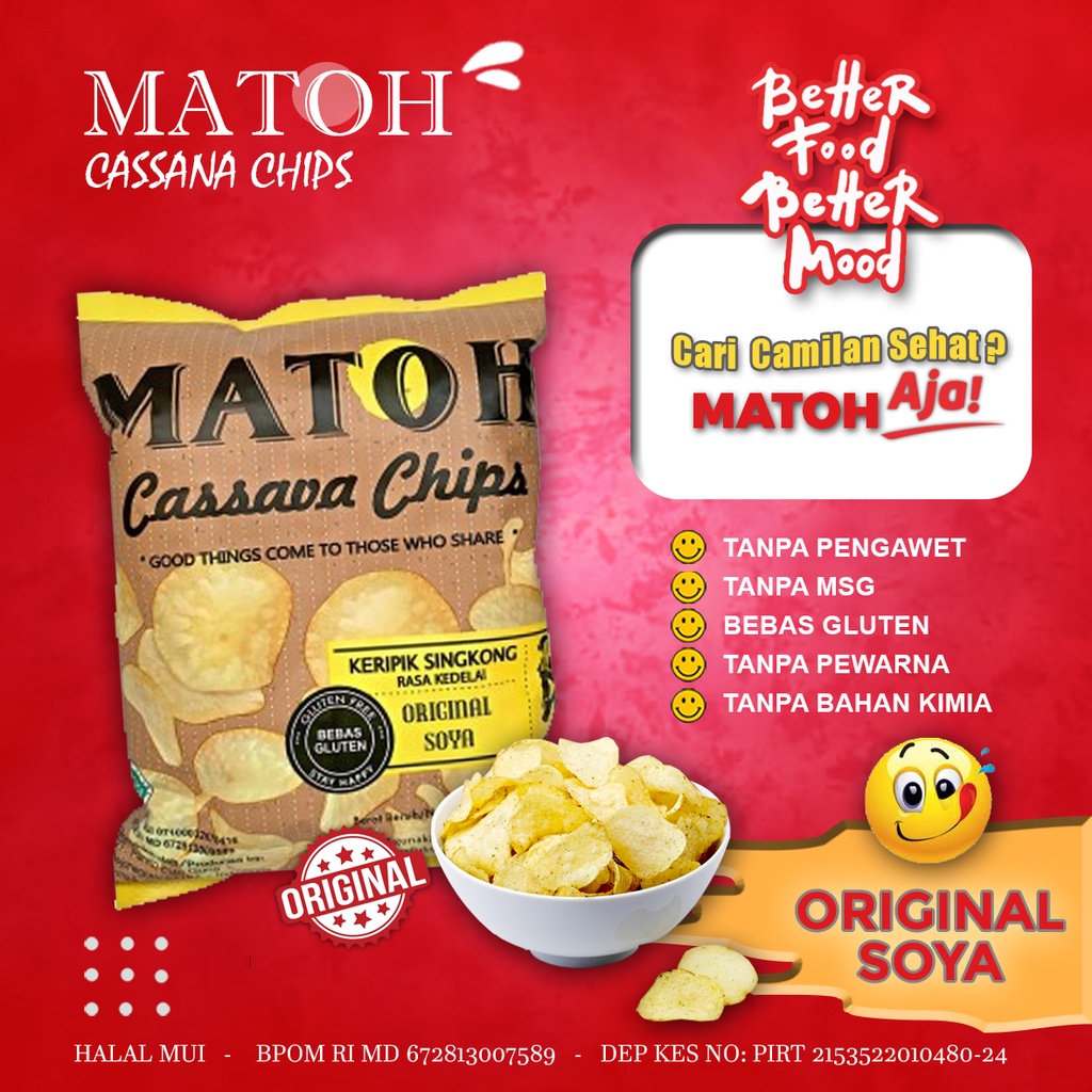 Jual Matoh Keripik Singkong Cemilan Sehat 75gr, Cassava Chips, no MSG, Gluten Free, Rasa ...