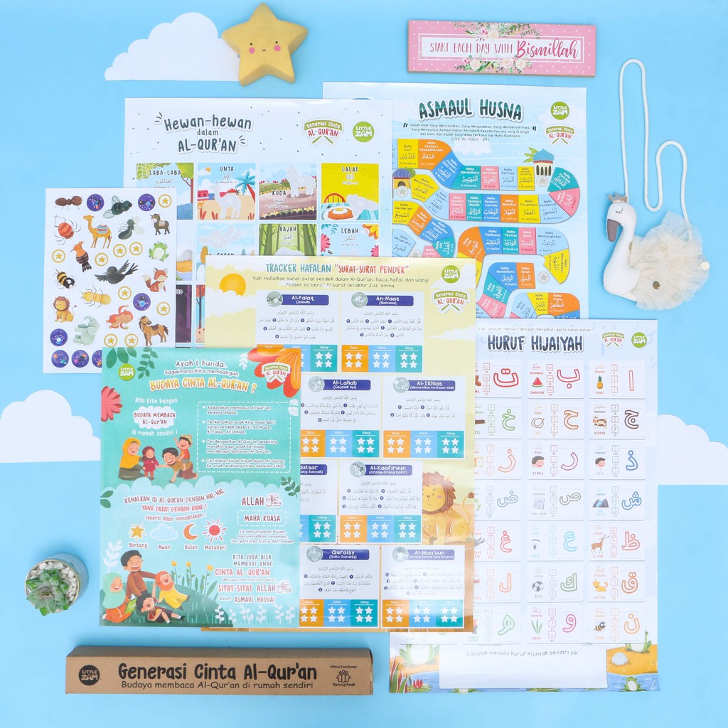 Jual Little Zam Bundling Poster Edukatif Anak Generasi Cinta Al Quran ...