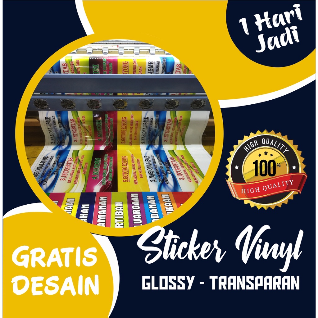 Jual Cetak Stiker Meteran Bahan Vinyl & Sticker Transparan Cocok untuk ...