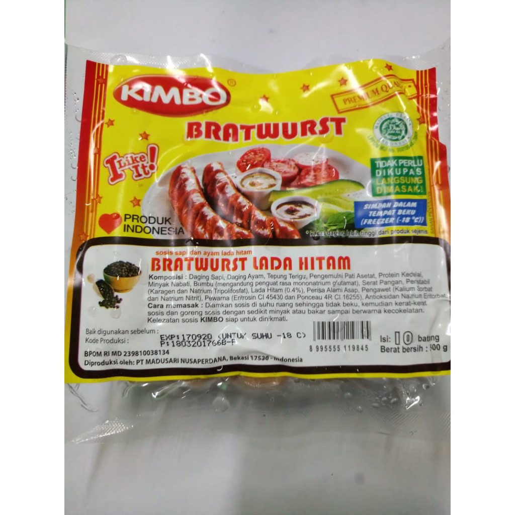 Jual Kimbo Mini Bratwurst Lada HItam 10 Batang | Shopee Indonesia