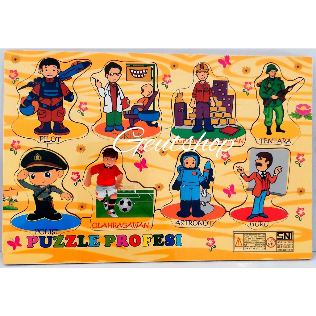 Jual Wooden Puzzle Game : Profesi atau Cita-cita edition - Mainan ...