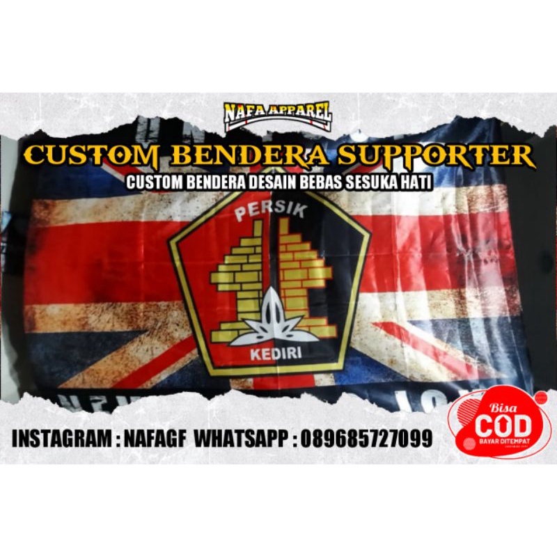 Jual CUSTOM BENDERA SUPPORTER BEBAS GAMBAR | Shopee Indonesia